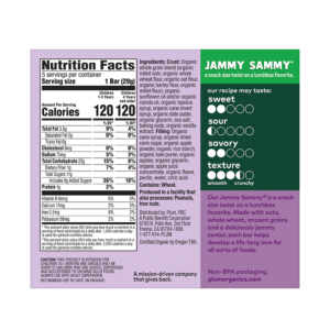 Jammy Sammy® Apple, Kale + Oatmeal - Plum Organics