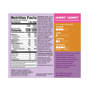 Jammy Sammy® Peanut Butter + Strawberry - Plum Organics